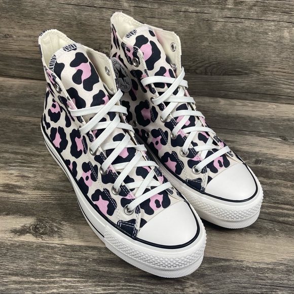 Converse | Shoes | New Converse Ctas Hi Top Lift Cheetah Print Shoes ...